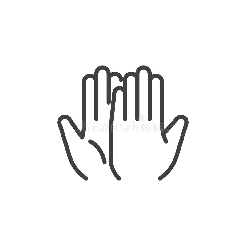 High Five Line Icon Stock Illustrations – 1,239 High Five Line Icon ...