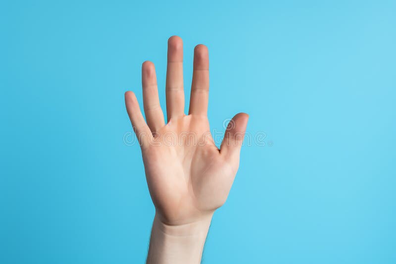 High Five Hand Gesture On Blue Background Stock Illustration Illustration Of Showing
