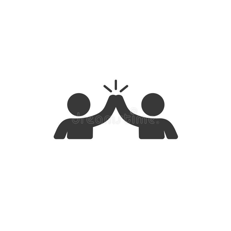 High Five Hand Gesture Silhouette Icon. Friendship. Friends. Vector ...
