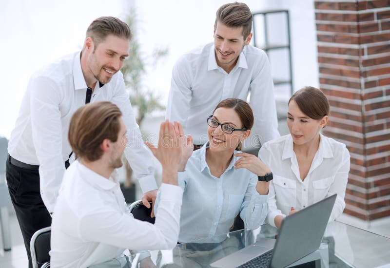 Happy Business Showing Their Success Stock Photo - Image of caucasian ...