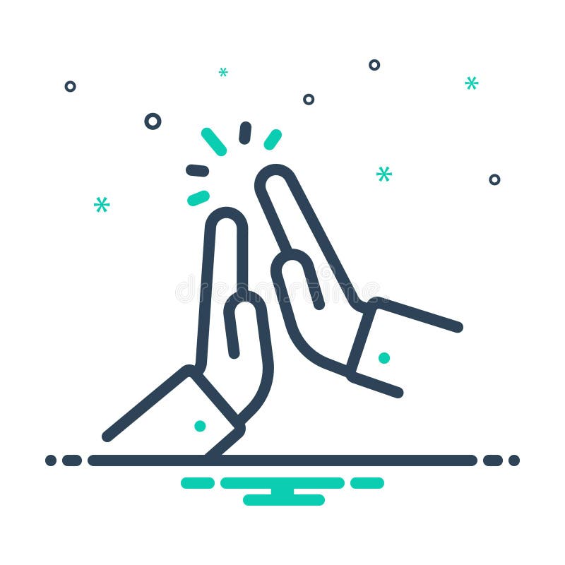 Mix Icon for High Five, Hand Slap and Clap Stock Illustration ...