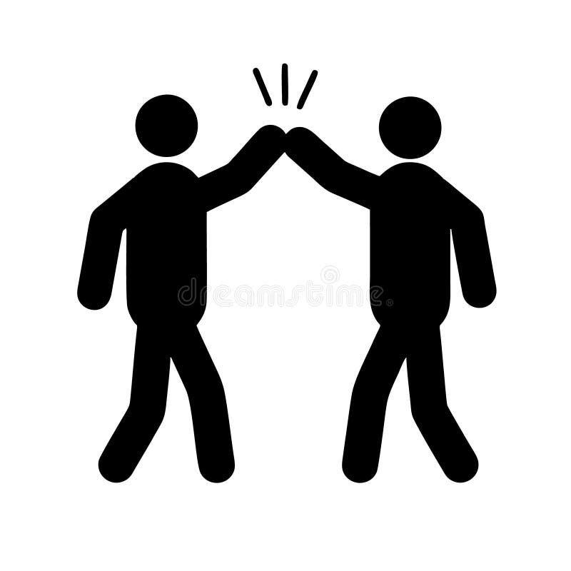 High Five Icon Isolated on White Background from Teamwork Collection ...