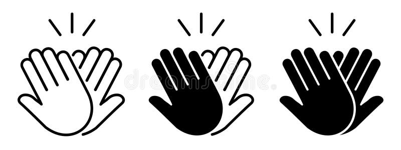 High Five icon sign set stock vector. Illustration of compliance ...