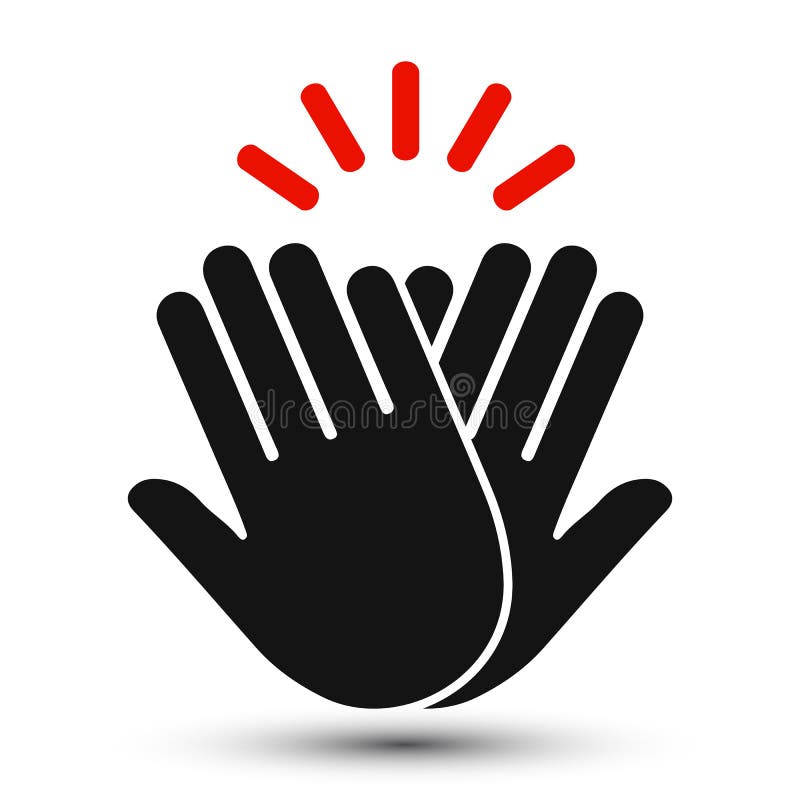 High Five Icon Sign â€“ Vector Stock Illustration - Illustration of ...