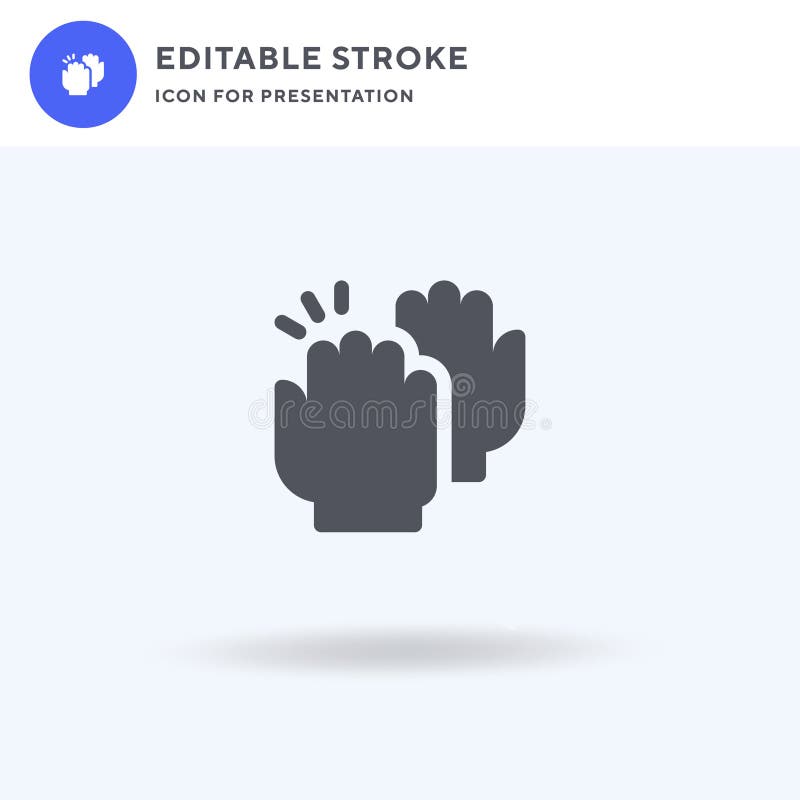 High Five Icon Vector, Filled Flat Sign, Solid Pictogram Isolated on ...