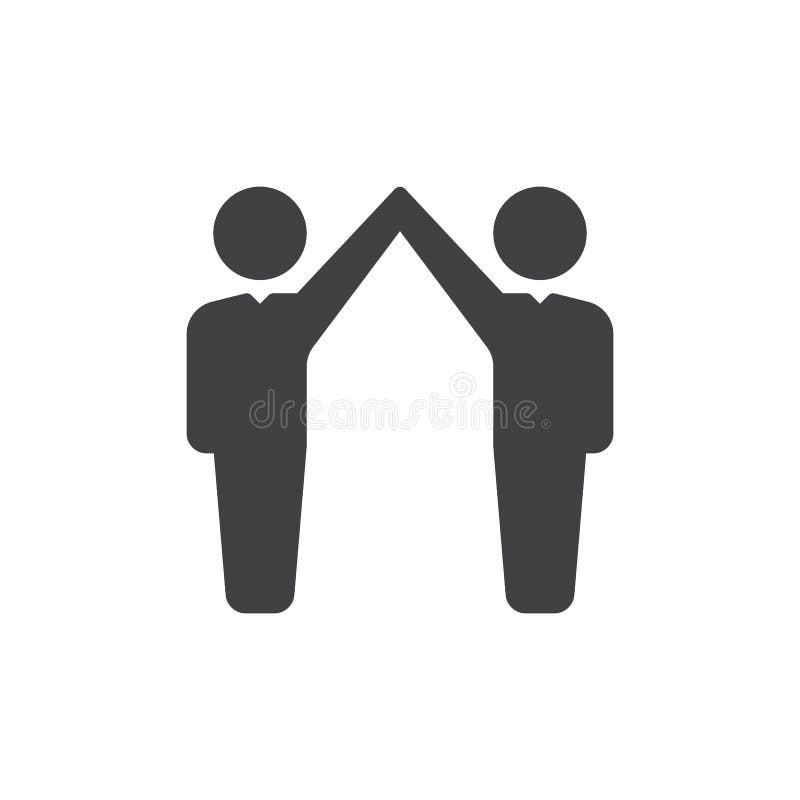 High Five Icon Vector, Filled Flat Sign, Solid Pictogram Isolated on ...