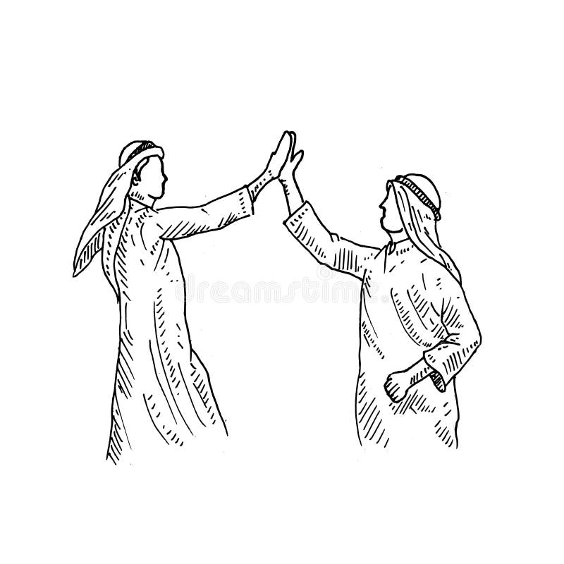 High Five Sketch Stock Illustrations – 493 High Five Sketch Stock ...