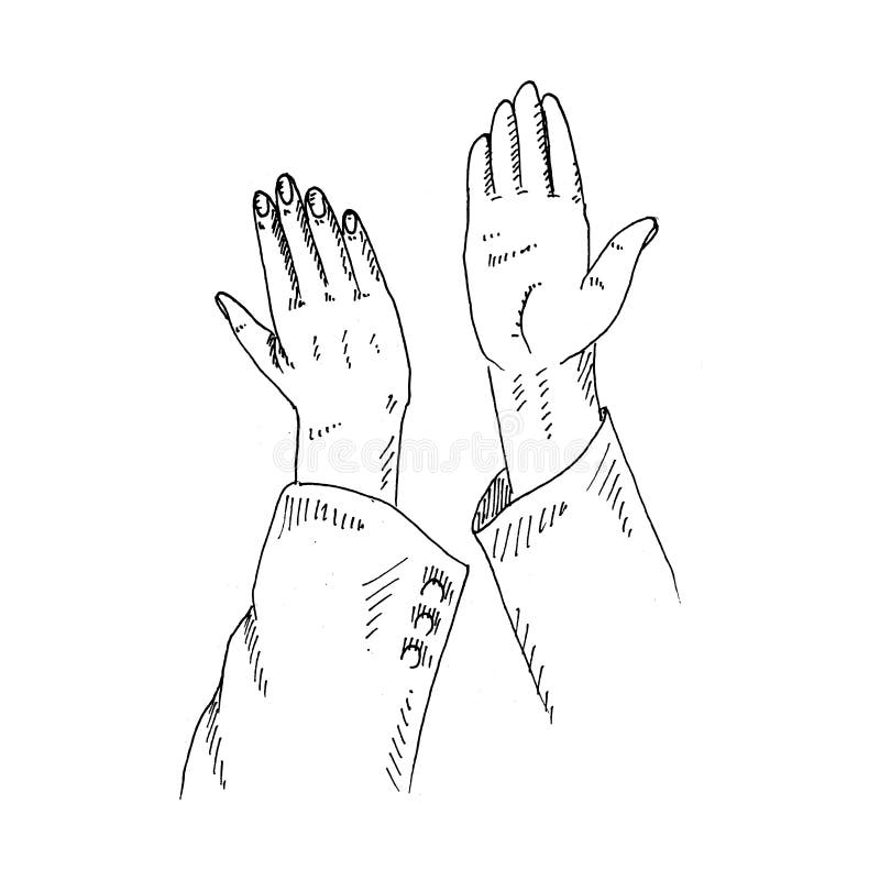 High Five Sketch Stock Illustrations – 493 High Five Sketch Stock ...