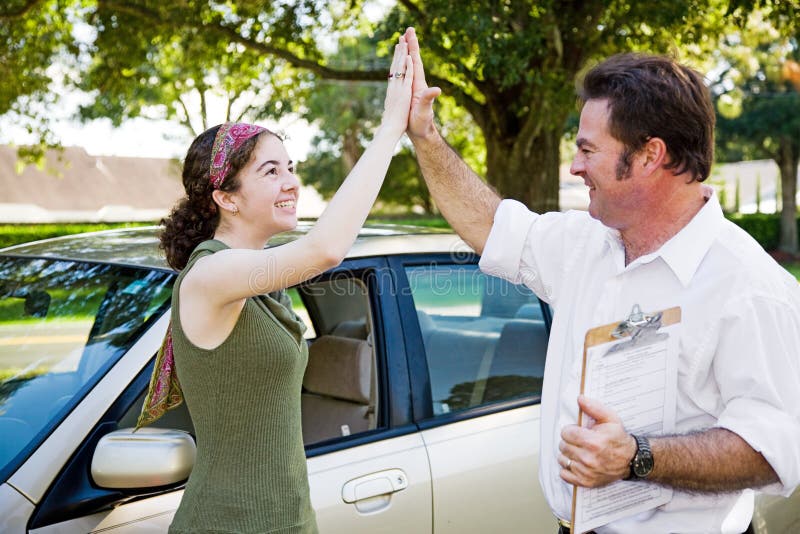 High Five - Ready to Drive stock photo. Image of renting - 7931770