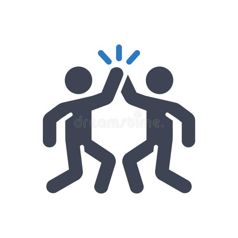 High Five Teamwork Icon stock vector. Illustration of unity - 361728247
