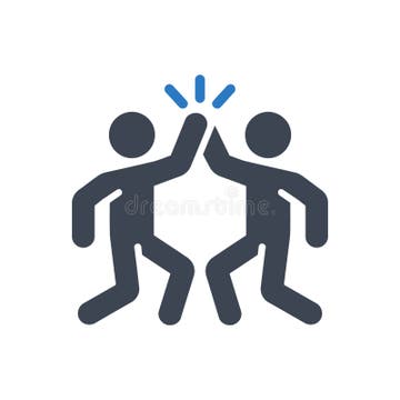 High Five Teamwork Icon stock vector. Illustration of unity - 361728247