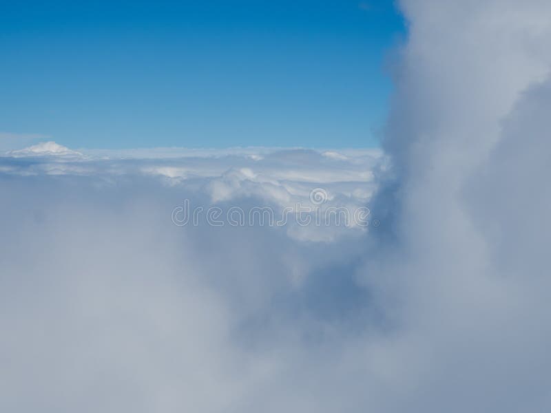 High Fluffy Clouds Seen from the Height Stock Photo - Image of summer ...