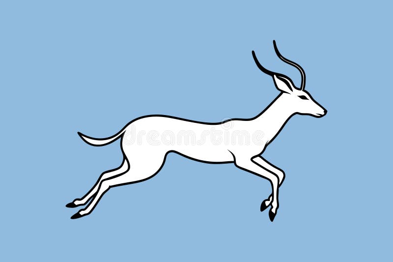 High Flying Jumping of Impala Vector Artwork Stock Illustration ...