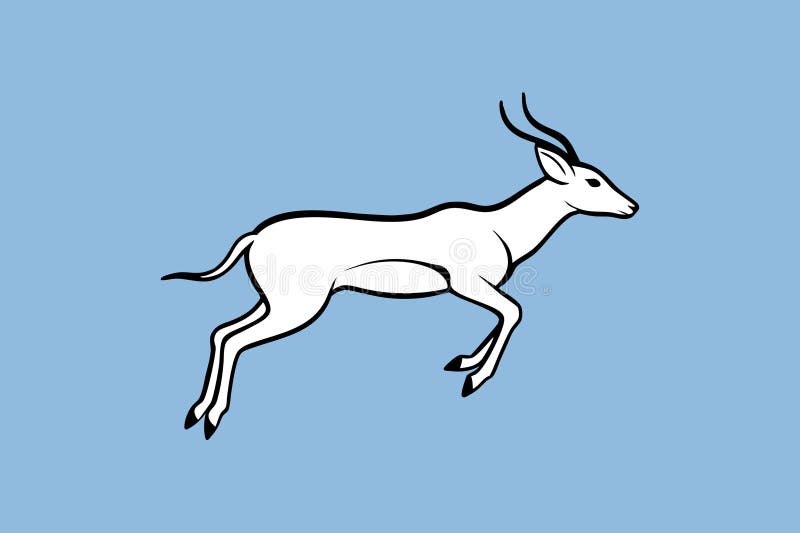 High Flying Jumping of Impala Vector Artwork Stock Illustration ...