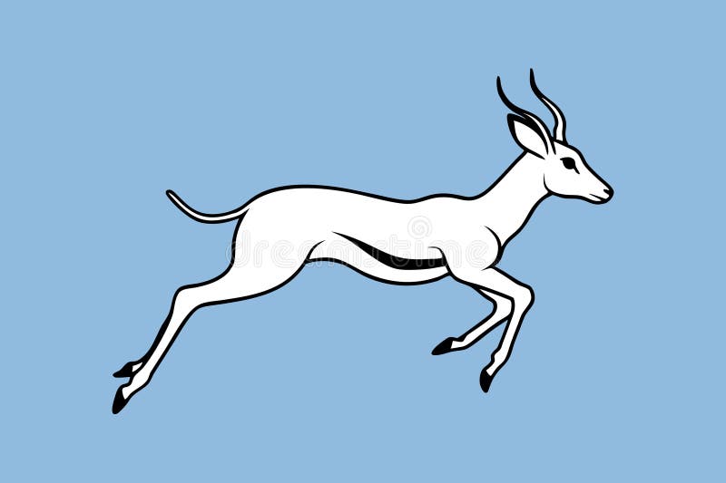 High Flying Jumping of Impala Vector Artwork Stock Illustration ...