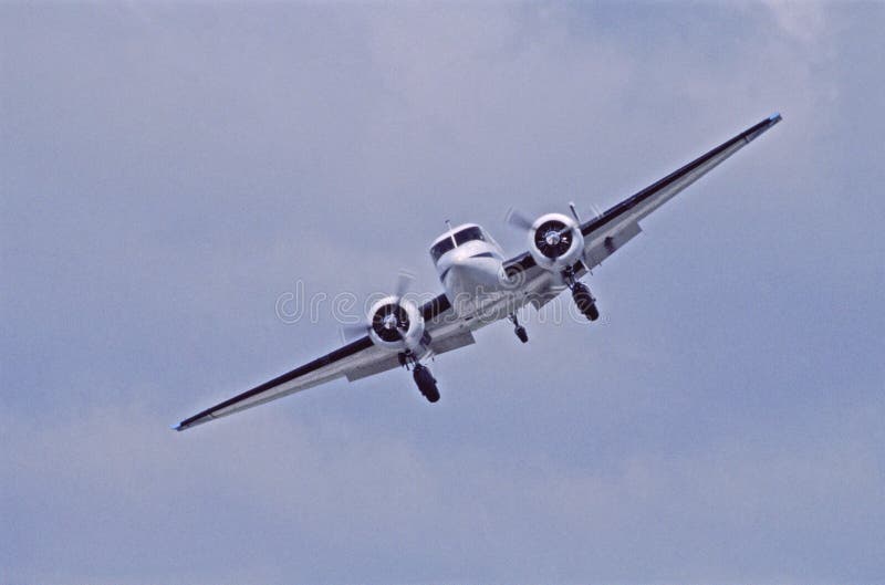 High Flying Prop Plane stock image. Image of propeller - 4130199