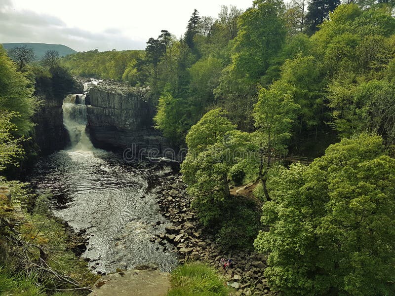 The high force waterfall. stock photo. Image of high - 112604084