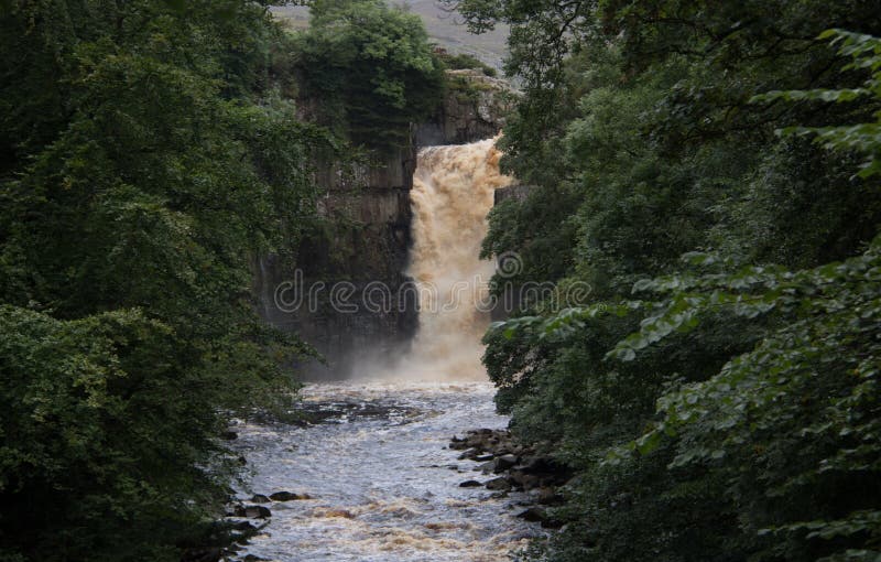 High Force Waterfall stock photo. Image of waterfall - 97791572