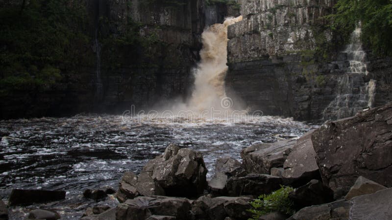 High Force Waterfall stock image. Image of rocks, danger - 97791615