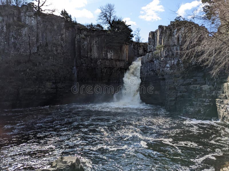 High Force Waterfall Teesdale Durham Stock Image - Image of teesdale ...