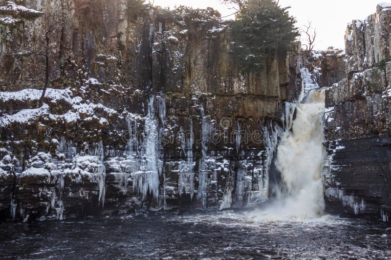 High Force Waterfall in Winter Stock Photo - Image of sill, whin: 321898016