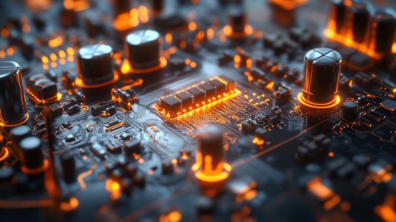 High-Frequency Amplifier Circuit with NPN Transistors and Components ...