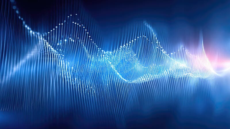 High Frequency Sound Wave Pattern Showcasing Technological Advancement ...