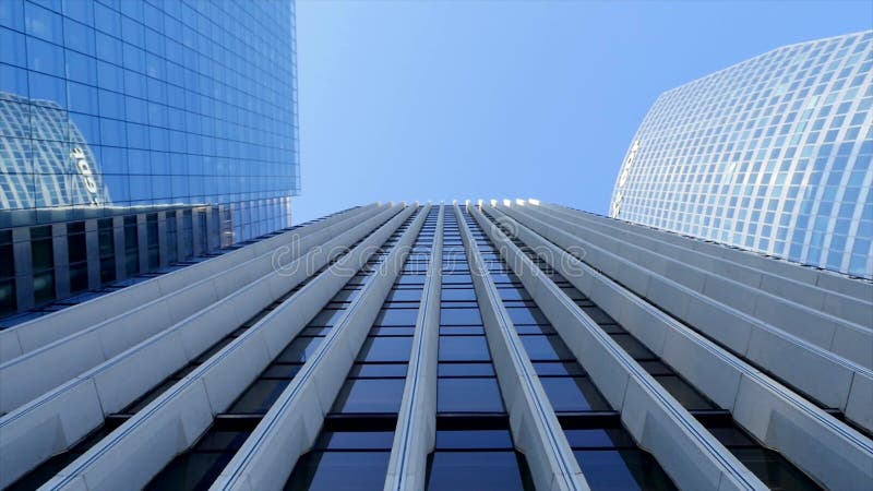 High Glass Building in Motion Stock Footage - Video of center, metal ...