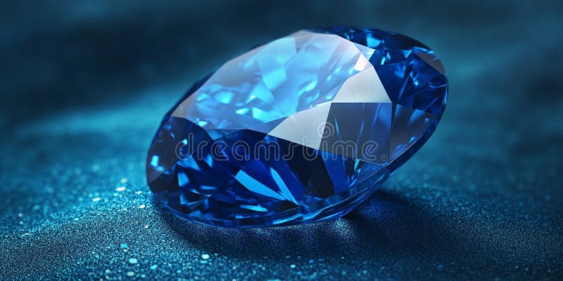 High-gloss Blue Sapphire Stone Background with Deep Oceanic Gemstone ...