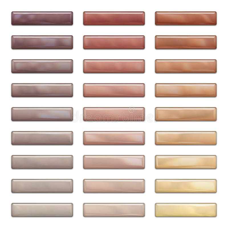 High Gloss Web Buttons in Bright Colors Stock Illustration ...