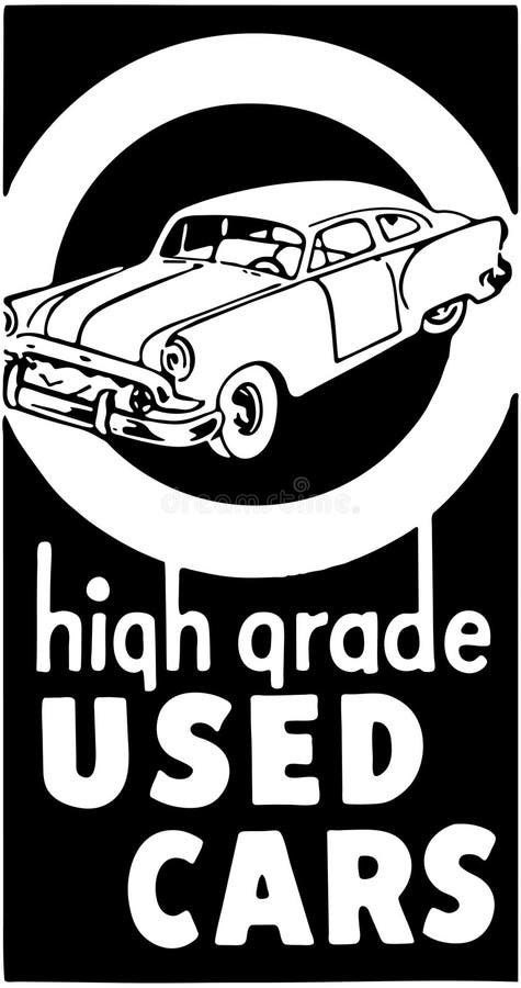 High Grade Used Cars 2 stock vector. Illustration of retro - 42097053