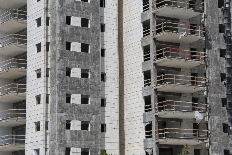 A High Grey Building Under Construction Stock Photo - Image of tourism ...