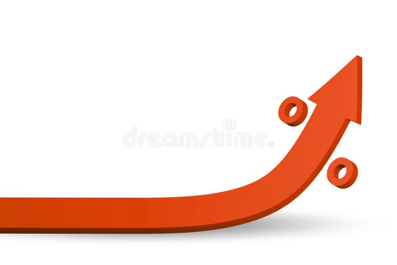 High Grocery Inflation Concept with Arrow Stock Illustration ...