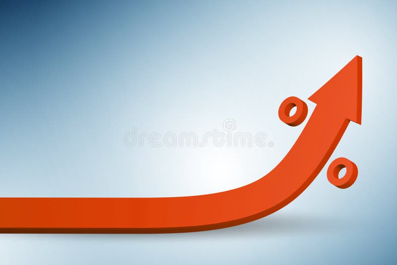 High Grocery Inflation Concept with Arrow Stock Photo - Image of ...