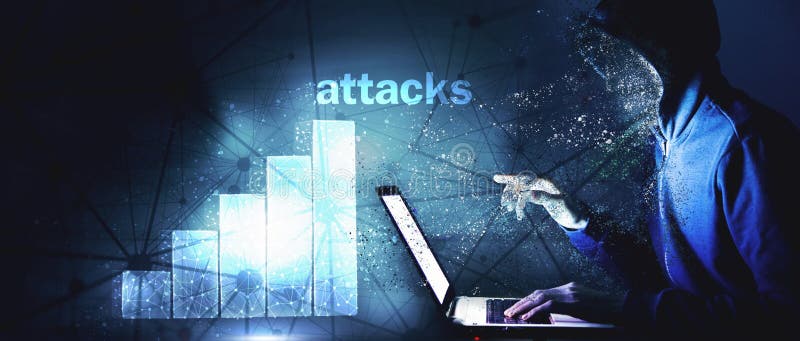 Cyber High Security and Protect from Virus and Hacker. Stock Image ...