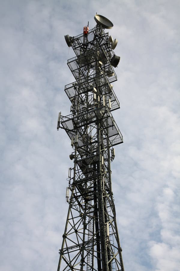 GSM tower stock image. Image of aerial, tower, relay - 15411319