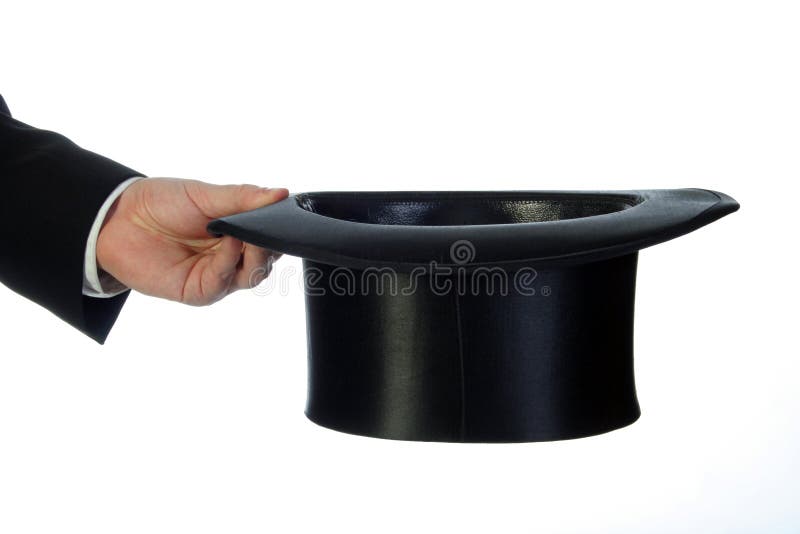 Top hat with hand stock photo. Image of gentleman, fashion - 21416660