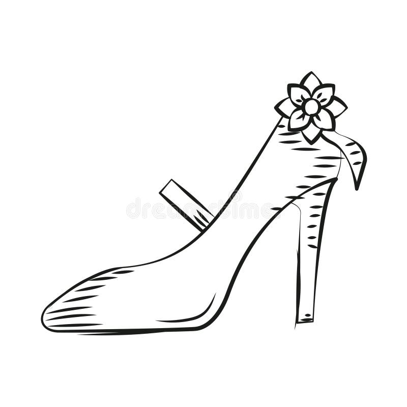 High Heel Bridal Shoe. Vector Stock Vector - Illustration of fashion ...