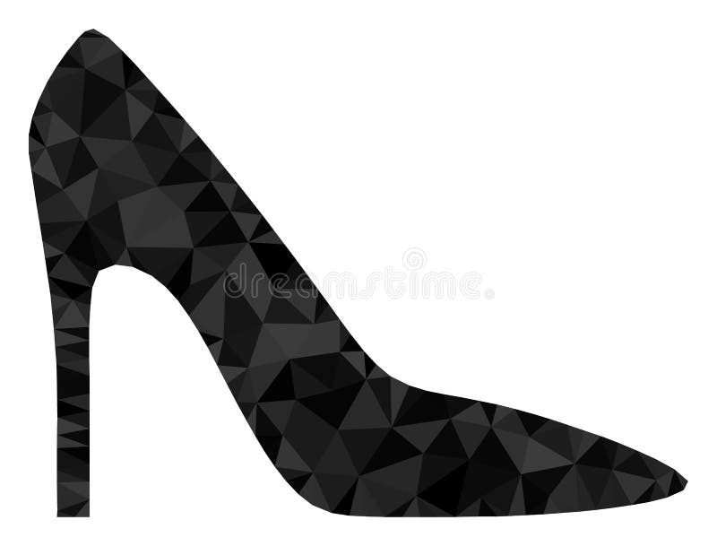 High Heel Lady Shoe Triangle Filled Icon Stock Vector - Illustration of ...