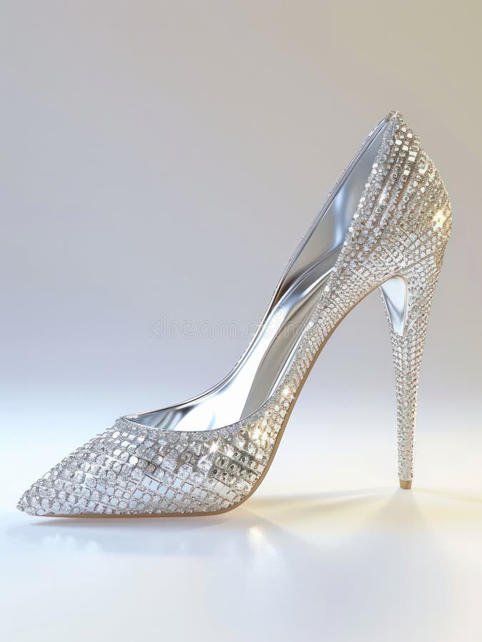 High Heel Shoe with Diamonds. Stock Illustration - Illustration of ...