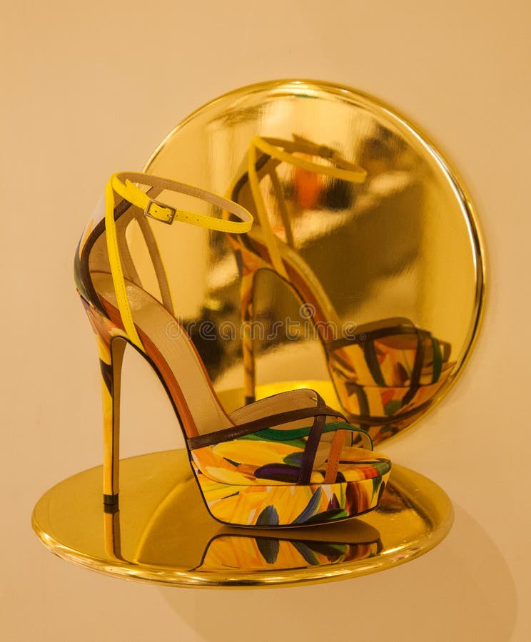 High-Heel Shoe and Its Reflection Stock Image - Image of fashion ...