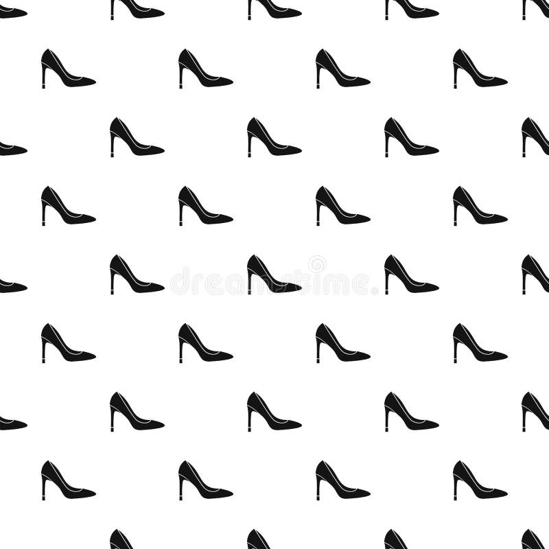 High Heel Shoe Pattern, Simple Style Stock Vector - Illustration of ...