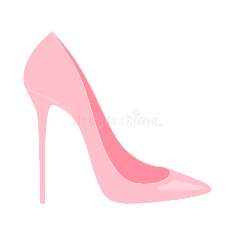 Pink High Heel Vector stock vector. Illustration of vector - 232042484