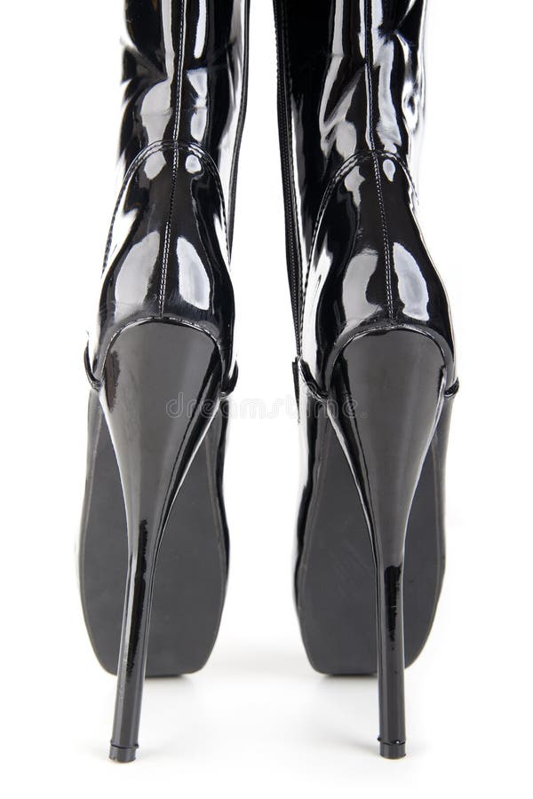 High Heels from behind stock photo. Image of latex, boots - 22042434