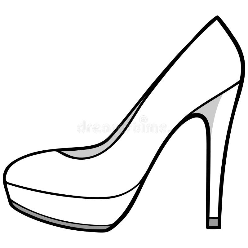 High Heels Illustration stock vector. Illustration of heels - 84883202