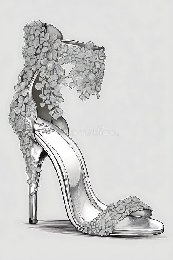 High Heels Stylish Sketch Illustration Stock Illustration ...