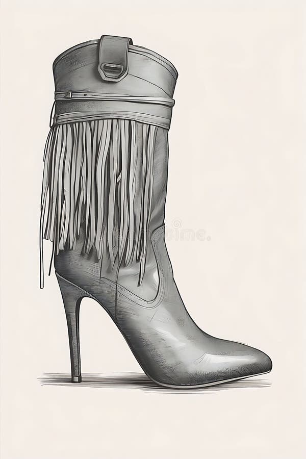 High Heels Stylish Sketch Illustration Stock Illustration ...