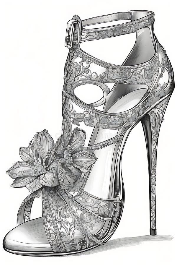 High Heels Stylish Sketch Illustration Stock Illustration ...