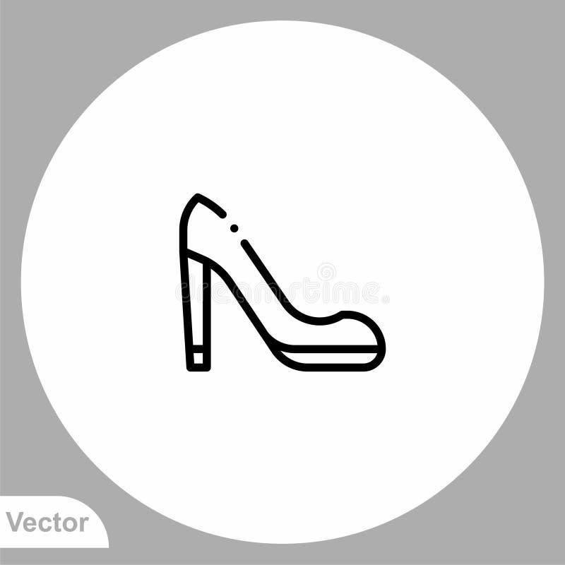 High Heels Vector Icon Sign Symbol Stock Vector - Illustration of ...