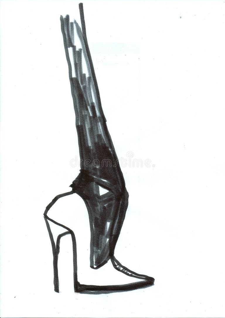 White High Heel Sandals Stock Illustrations – 1,285 White High Heel ...